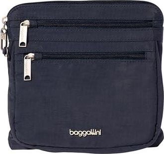 Baggallini Securtex Sac &agrave; bandouli&egrave;re antivol, bleu marine, Taille unique