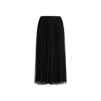 Alberta Ferretti Midirock mit Polka-Dot-T&uuml;ll - - Skirts - Damen - Schwarzk - S