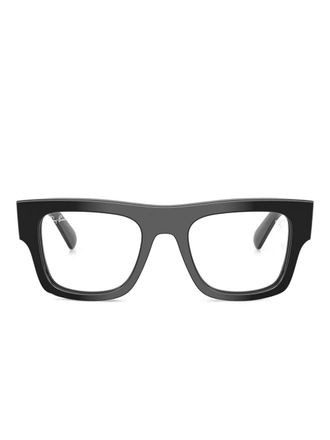 Ray-Ban x Ferrari Brille mit eckigem Gestell - Schwarz