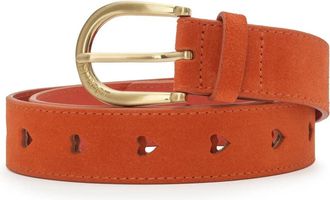 Fab By Fabienne Chapot Cut it Out Herz-G&uuml;rtel Wildleder - - Accessories - Damen - Orange - 95 CM