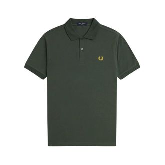 Fred Perry Gr&uuml;nes Baumwoll-Logo-Poloshirt - - Tops - Herren - Gr&uuml;n - XS
