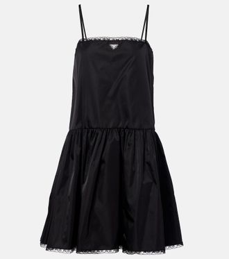 Prada Robe en Re-Nylon et dentelle