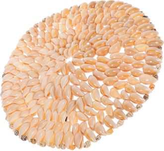 BESPORTBLE Muschel Untersetzer aus Naturmaterial 20cm Rund Hitzeisolierend und rutschfest Teetassen und Becherunterlage f&uuml;r Haushalt und Geschenk Zuf&auml;llige Farbe