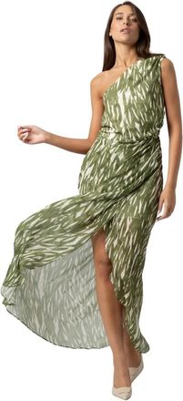 Kocca Femme, Robes, Vert, Taille: 44 FR Robe de soir&eacute;e longue et chic moderne &agrave; une &eacute;paule