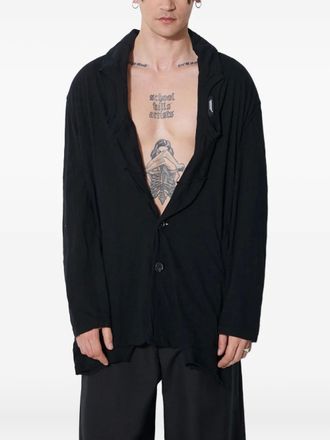 Undercover veste boutonnée à col contrastant - Noir