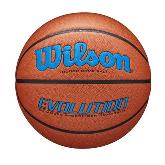 Wilson Evolution 295 Indoor Game Ball WTB0595XB0704, Womens,Mens basketballs, orange, 7 EU