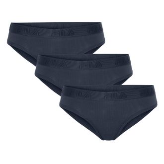 Fila Slip FILA, Damen, Gr. XL, schwarz (navy), Single Jersey, Obermaterial: 95% Baumwolle, 5% Elasthan, k&ouml;rpernah, Unterhosen Slip, Baumwollmix, elastisch,