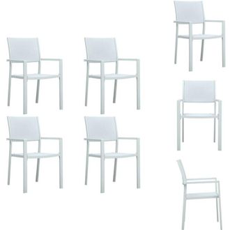 vidaXL Vidaxl - Gartenst&uuml;hle 4 Stk. Wei&szlig; Kunststoff Rattan-Optik - Gartensessel - Gartenst&uuml;hle - Kunststoffe Gartenm&ouml;bel - Outdoor M&ouml;bel - Balkonm&ouml;bel