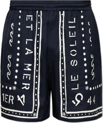 Balmain Homme, Shorts, Bleu, Taille: XL Short imprim&eacute;
