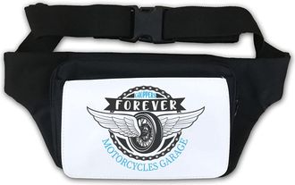 Generic Choppers Forever Motorcycles Garage Hüfttasche Bauchtasche weiß