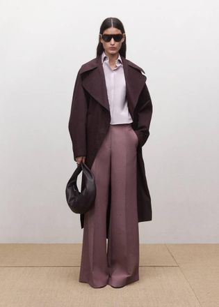 Mango Tailliertes Baumwollhemd lila - Damen - XS - MANGO