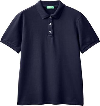 Benetton Polo M/M 3wg9d300e, Bleu, X-Small Femme