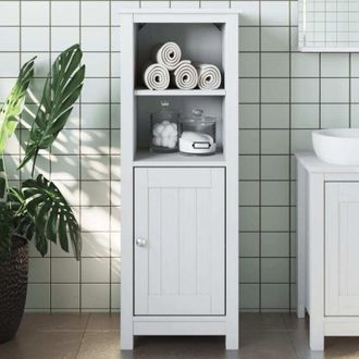 vidaXL Armoire de salle de bain berg blanc 40x34x110 cm pin massif