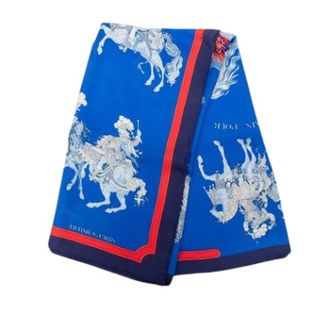 Herm&egrave;s Pre-owned Carrousel Scarf - Femme - Pre-owned - Bleu - Taille: ONE Size