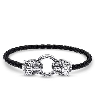Thomas Sabo Thomas Sabo Lederarmband Tiger, 15, Schwarz