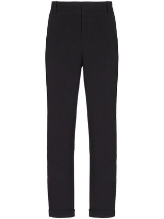 Balmain Klassische Hose mit Kristallen - Schwarz
