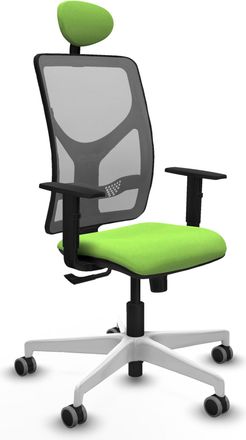 Piqueras y Crespo B&uuml;rostuhl, R&uuml;ckenlehne mit Gitterbezug, 1D-Armlehnen, h&ouml;henverstellbare Lendenwirbelst&uuml;tze und festes Kopfteil, ausgestattet mit 3 Positionen und Schn