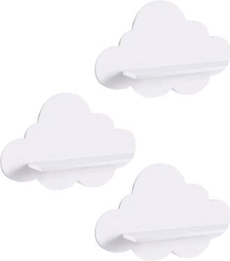 Generic Niedliche Wandregale,3 Teile Wolkenf&ouml;rmiger Organizer | &Auml;sthetische Schlafzimmer Wandregale - F&uuml;r Kinderzimmer Badezimmer Babyzimmer K&uuml;che Wohnheim Wo