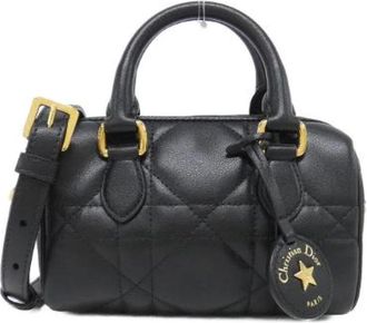 Dior Pre-owned Sac bandouli&egrave;re Groove 16 en cuir - Femme - Pre-owned - Noir - Taille: ONE Size