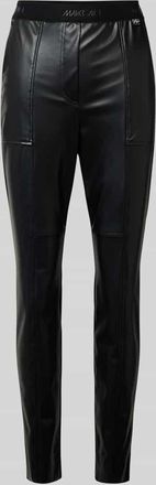 Marc Cain Slim Fit Hose in Leder-Optik