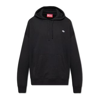 Diesel Homme, Sweatshirts et sweats à capuche, Noir, Taille: M Logo Tasche Cappuccio