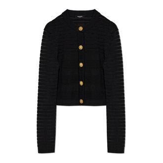 Balmain Figurbetonter Cardigan - - Knitwear - Damen - Schwarzk - XS