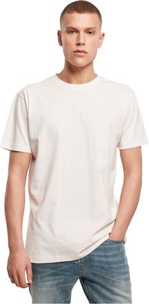 Build Your Brand Herren T-Shirt Round Neck, Männer Basic T-Shirt mit Rundhalsausschnit, Regular Fit, Baumwolle, Pink marshmallow, 5XL