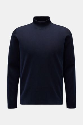 04651/ Herren - Rollkragenpullover Merino navy