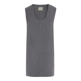 Khaite Woll&auml;rmelloses Rundhalskleid Grau - - Tops - Damen - Grau - S