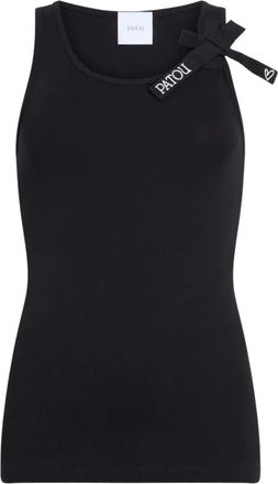 Patou Femme, Tops, Noir, Taille: 38 FR Knot Strap Tank Top