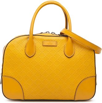 Gucci Hobo Bags - Diamante Bright Leather Satchel - Gr. unisize - in Gelb - für Damen