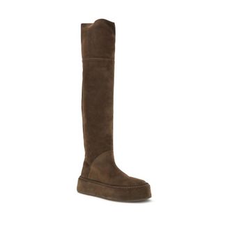 Casadei Suede Knee-High Boot - Brown