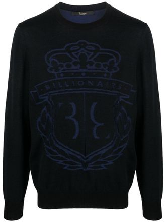 Billionaire Boys Club pull en laine à logo imprimé - Noir