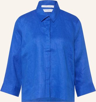 Hobb's Hemdbluse Nita Aus Leinen Mit 3/4-Arm blau