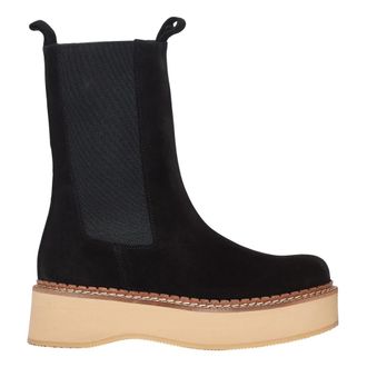Paloma Barcel&oacute; Schwarze Wildleder Chelsea Stiefeletten - - Shoes - Damen - Schwarzk - 39 EU