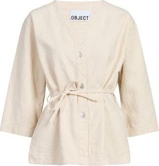 Object Blazer &agrave; motif avec ceinture en coton