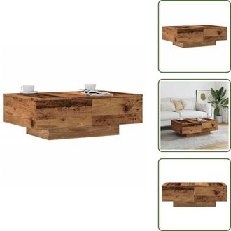 vidaXL The Living Store - vidaXL Table basse vieux bois 90x60x31 cm bois ding&eacute;nierie