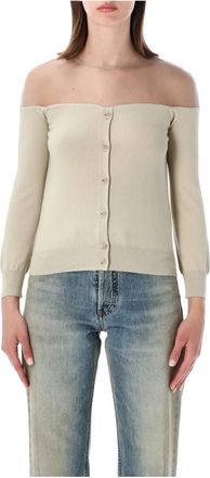 Maison Margiela Femme, Pulls, Beige, Taille: 40 FR Gilet en maille