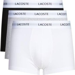 Lacoste Lot de trois boxers en coton m&eacute;lang&eacute;