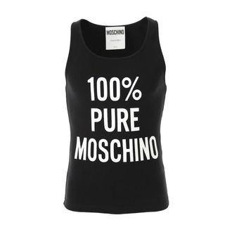 Moschino Geripptes Tanktop in Schwarz - - Tops - Herren - Schwarzk - M