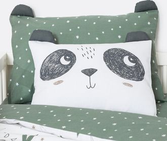 La Redoute Interieurs Taie Doreiller B&eacute;b&eacute; Coton Panda Mania