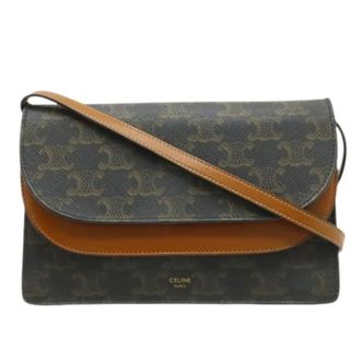 Celine Pre-owned Vintage Canvas Clutch - Femme - Pre-owned - Brun - Taille: ONE Size