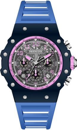 Invicta Racing 69656 Herrenuhr - Quarzwerk - Acryl mit silbernem Zifferblatt - 43 mm