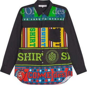 Comme Des Garçons chemise imprimée - Noir