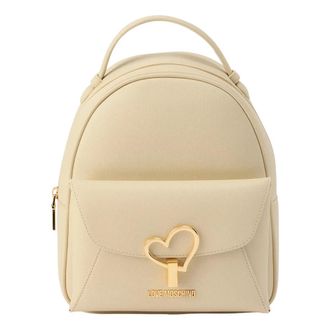 Love Moschino Ecopelle Rucksack mit Metallic-Clutch und Logo - - Bags - Damen - Beige - ONE SIZE