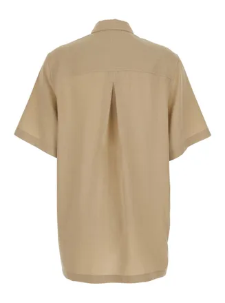Toteme Womens Polo Shirt Fluid Beige Viscose Blouses
