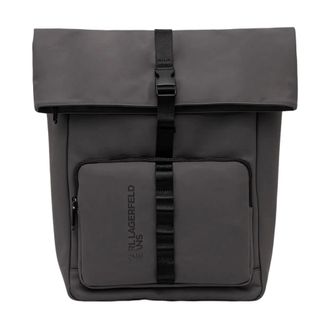Karl Lagerfeld Sac &agrave; dos jeans &agrave; enroulement - unisex - Sacs - Gris - Taille: ONE Size