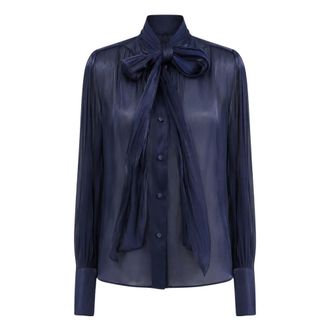 Actualee Binder-Bluse - - Blouses & Shirts - Damen - Blau - M
