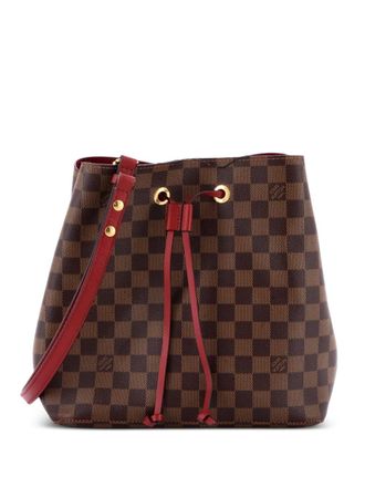 Louis Vuitton NeoNoe Handbag Damier with Leather MM bucket bag - Marron