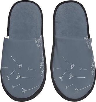 Generic Pantoufles Unisexes Imprim&eacute; Pissenlit Blanc Chaussons Automne Hiver Adultes Pantoufles Pour Invit&eacute;s, Pour Int&eacute;rieur Ext&eacute;rieur, Femmes, Hommes, M